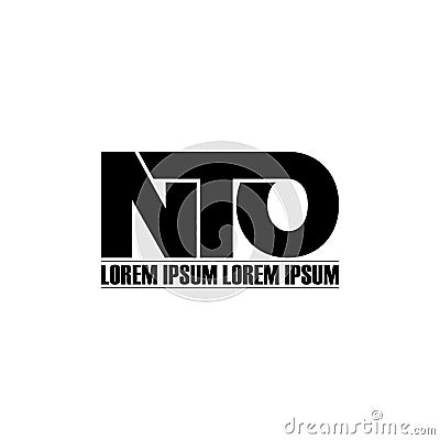 Letter NTO Simple Monogram Logo Icon Design. Stock Illustration ...