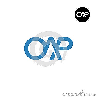 Letter OAP Monogram Logo Design Cartoon Vector | CartoonDealer.com ...