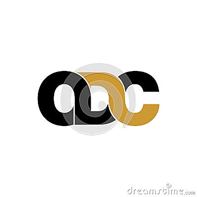 Letter ODC Simple Monogram Logo Icon Design. Cartoon Vector ...