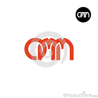 Letter OMM Monogram Logo Design Cartoon Vector | CartoonDealer.com ...
