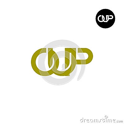 Letter OUP Monogram Logo Design Cartoon Vector | CartoonDealer.com ...
