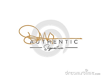 Letter OW Signature Logo Template Vector | CartoonDealer.com #287531999