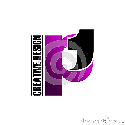 Letter P1 Monogram Logo Icon Design Vector. | CartoonDealer.com #189663377