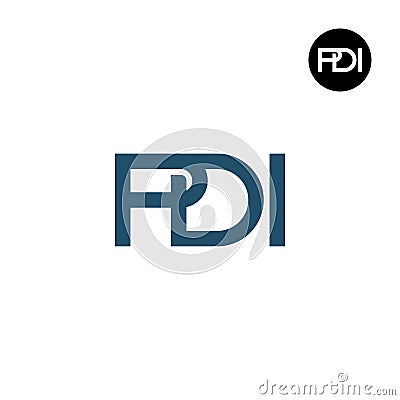 Letter PDI Monogram Logo Design Vector Illustration | CartoonDealer.com ...
