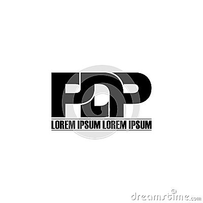 Letter PDP Simple Monogram Logo Icon Design. Cartoon Vector ...