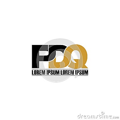 Letter PDQ Simple Monogram Logo Icon Design. Vector Illustration ...