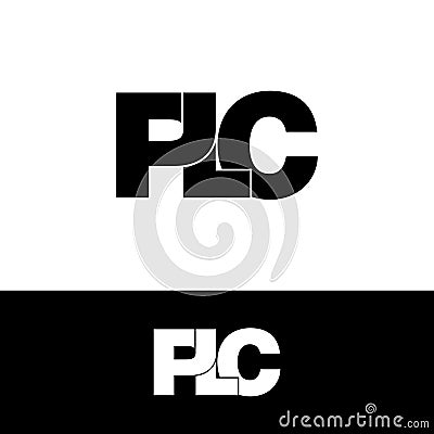 Letter PLC Simple Monogram Logo Icon Design. Vector Illustration ...