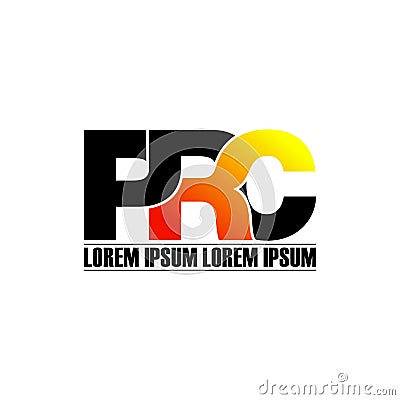 Letter PRC Simple Monogram Logo Icon Design. Vector Illustration ...