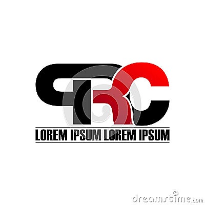 Letter PRC Simple Monogram Logo Icon Design. Cartoon Vector ...
