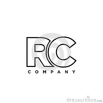Letter R And C, RC Logo Design Template. Minimal Monogram Initial Based ...