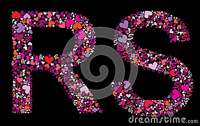 Letter R, S. Valentine Alphabet Stock Photography - Image: 36993182