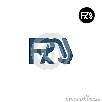 Letter RAJ Monogram Logo Design Cartoon Vector | CartoonDealer.com ...