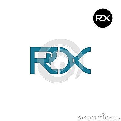 Letter RDX Monogram Logo Design Vector Illustration | CartoonDealer.com ...