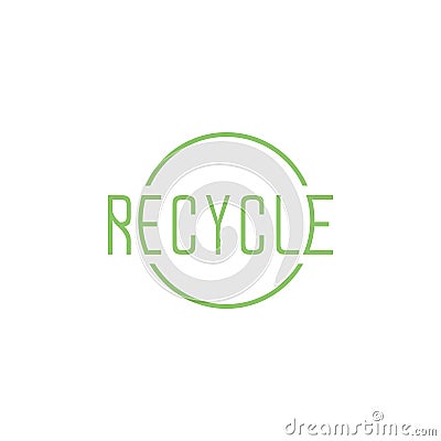 Letter Recycle With Circle Round Line Logo Symbol Icon Vector Graphic ...