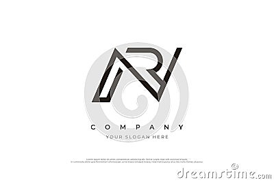 Letter RN Or NR Logo Design Cartoon Vector | CartoonDealer.com #286216475