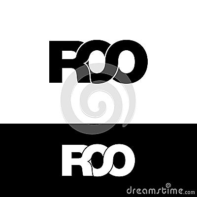 Letter ROO Simple Monogram Logo Icon Design. Vector Illustration ...