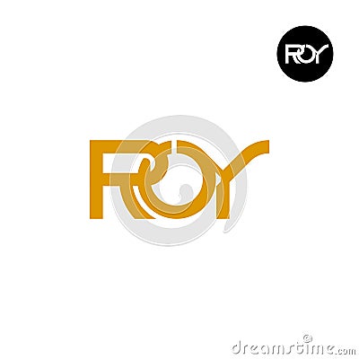 Letter ROY Monogram Logo Design Cartoon Vector | CartoonDealer.com ...
