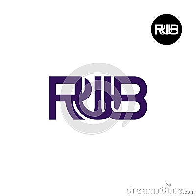 Letter RWB Monogram Logo Design Vector Illustration | CartoonDealer.com ...
