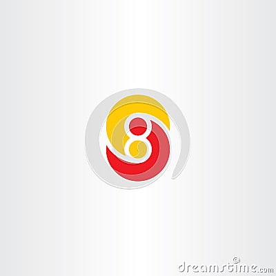 Letter S And Number Eight 8 S8 Logo Icon Cartoon Vector | CartoonDealer ...