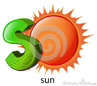 A Letter S For Sun Stock Vector - Image: 45188413
