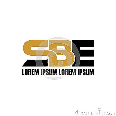 Letter SBE Simple Monogram Logo Icon Design. Vector Illustration ...