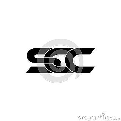 Letter SCC Simple Monogram Logo Icon Design. Cartoon Vector ...