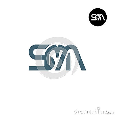 Letter SMA Monogram Logo Design Cartoon Vector | CartoonDealer.com ...