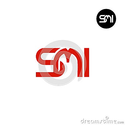 Letter SMI Monogram Logo Design Cartoon Vector | CartoonDealer.com ...