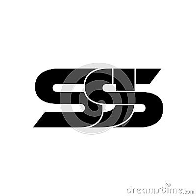 Letter SSJ Simple Monogram Logo Icon Design. Cartoon Vector ...
