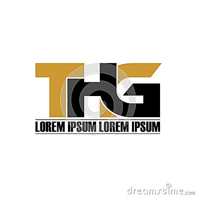Letter THG Simple Monogram Logo Icon Design. Cartoon Vector ...