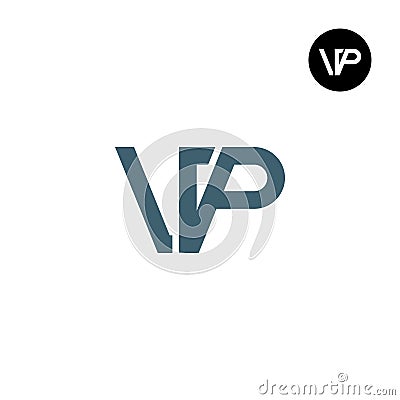 Letter VP Monogram Logo Design Cartoon Vector | CartoonDealer.com ...