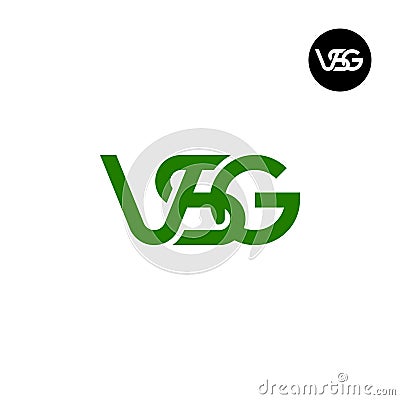 Letter VSG Monogram Logo Design Cartoon Vector | CartoonDealer.com ...