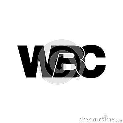 Letter WBC Simple Monogram Logo Icon Design. Cartoon Vector ...