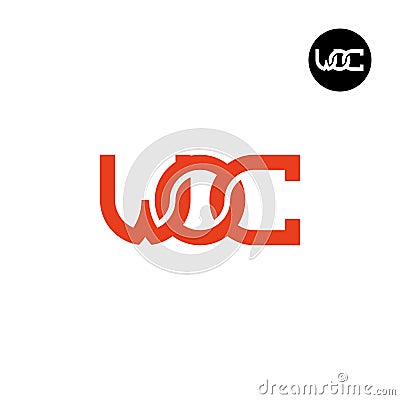Letter WOC Monogram Logo Design Cartoon Vector | CartoonDealer.com ...