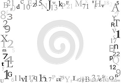 Letters And Numbers Border Background Stock Image | CartoonDealer.com ...