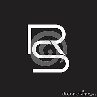 Letters Rs Simple Linked Lines Logo Vector Illustration | CartoonDealer ...