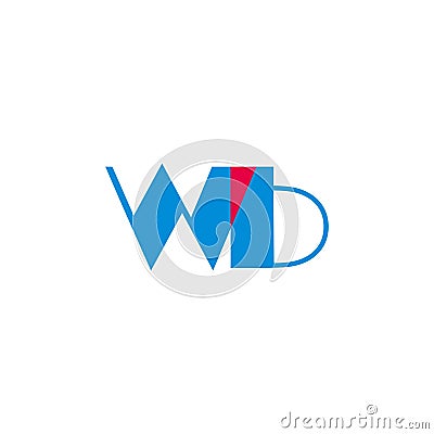 Letters Wb Thick Colorful Font Simple Logo Vector | CartoonDealer.com ...