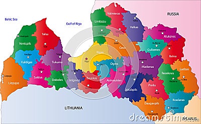 Lettland-Karte Stockbilder - Bild: 6469264