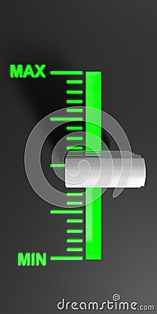 Level Selector On A Black Control Panel - 3D Rendering Stock ...