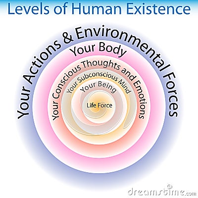Levels Of Human Existence Chart Cartoon Vector | CartoonDealer.com ...