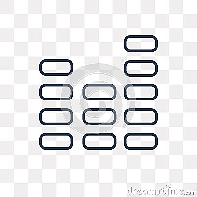 Levels Vector Icon Isolated On Transparent Background, Linear Le ...