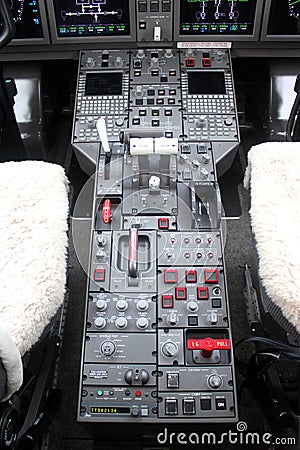 Lever and board of an airplane - Stock Image - Everypixel