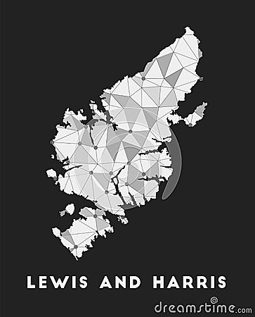 Lewis And Harris - Communication Network Map Of. Vector Illustration ...