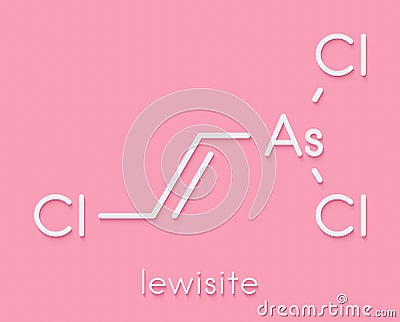 Lewisite Chemical Weapon Molecule. Skeletal Formula. Royalty-Free Stock ...