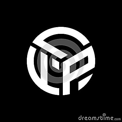 LFP Letter Logo Design On Black Background. LFP Creative Initials ...