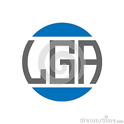 LGA Letter Logo Design On White Background. LGA Creative Initials ...