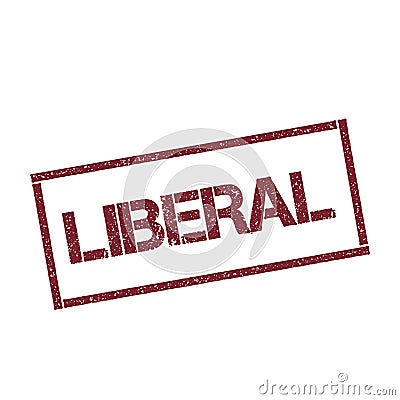 Liberal Rectangular Stamp. Cartoon Vector | CartoonDealer.com #98177487