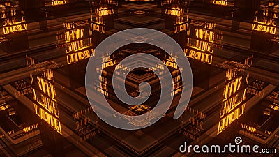 Library Interstellar, Scene for Background. Abstract Fractal ...