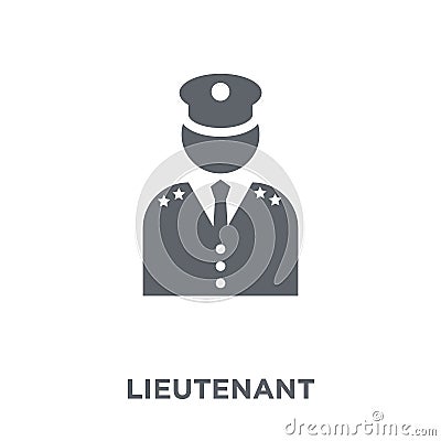Lieutenant Icon From Army Collection. Cartoon Vector | CartoonDealer ...