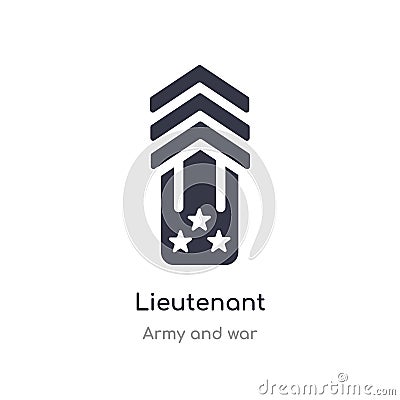 Lieutenant Icon. Isolated Lieutenant Icon Vector Illustration From Army ...